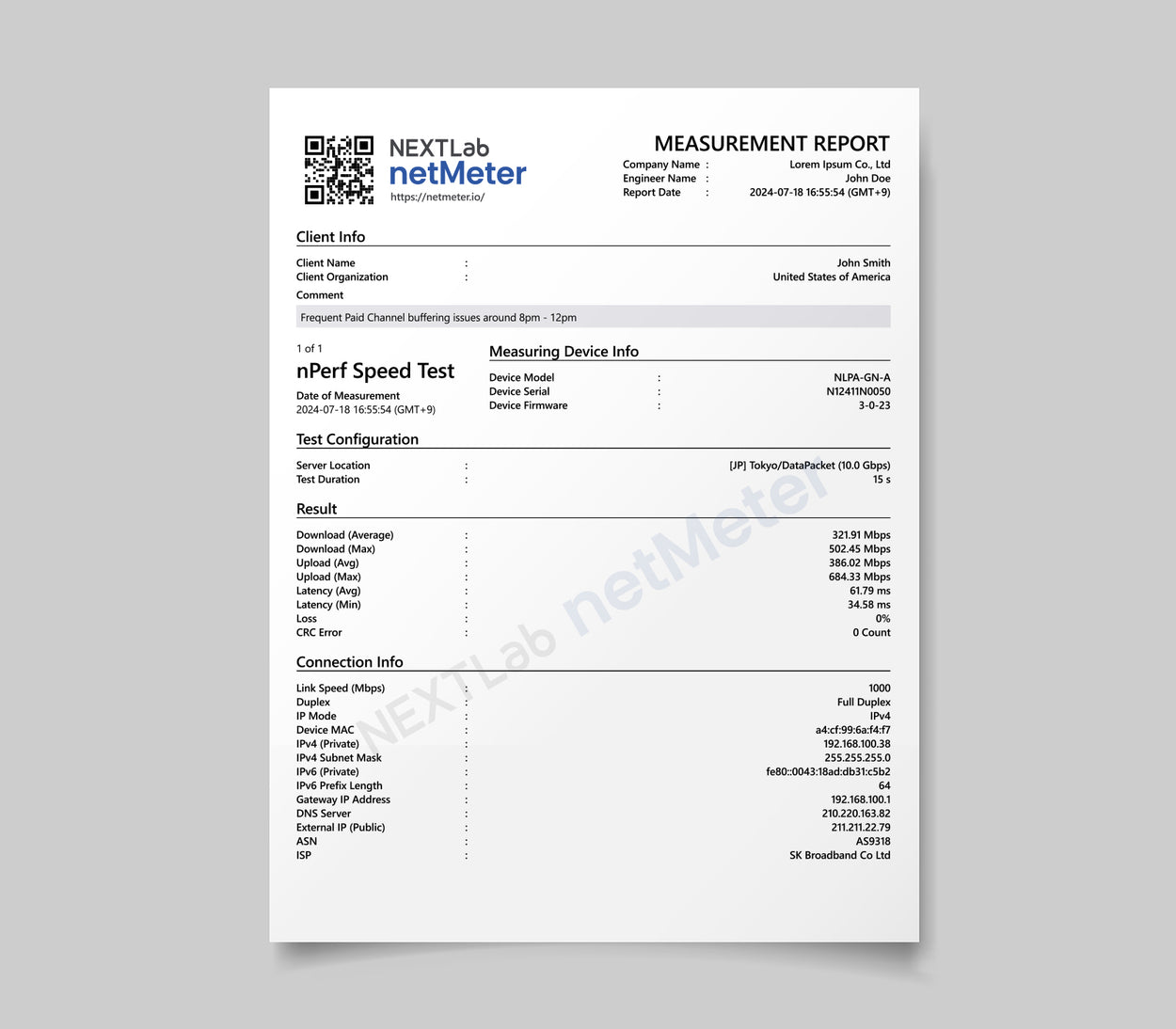 Features – NEXTLab netMeter